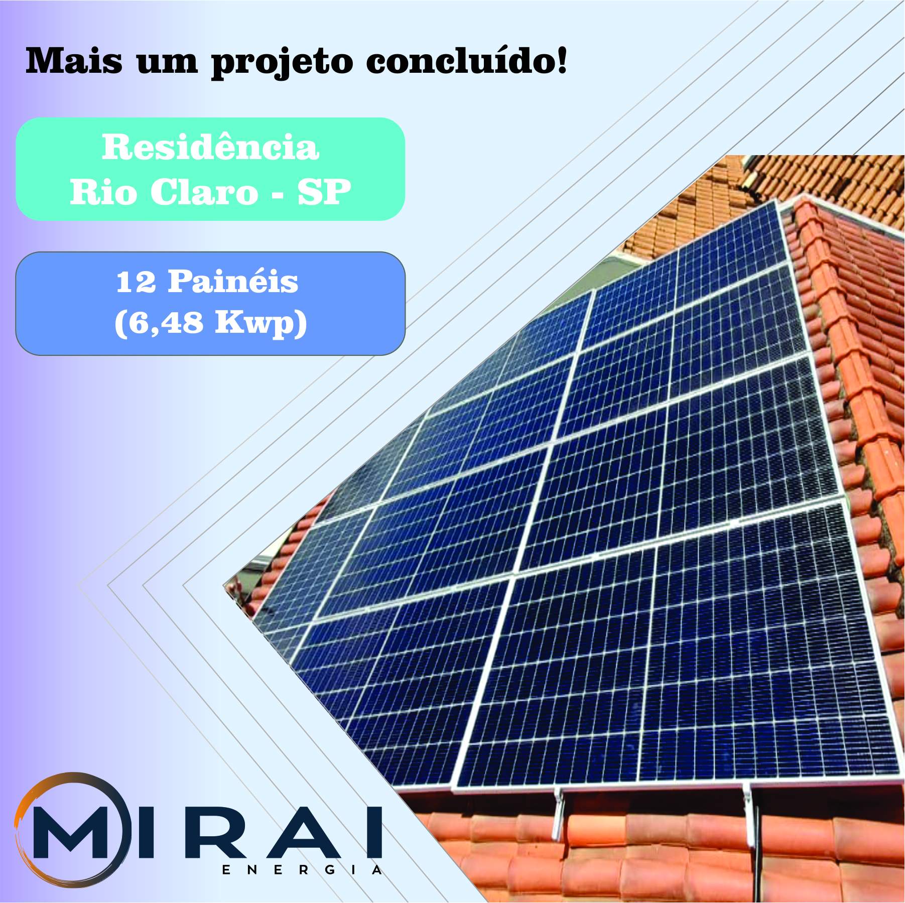 Instalações realizadas – Mirai Energia Solar Fotovoltaica